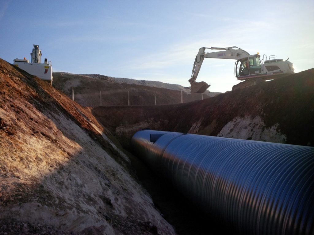 Canalisation en acier galvanisé pour la gestions des eaux pluviales